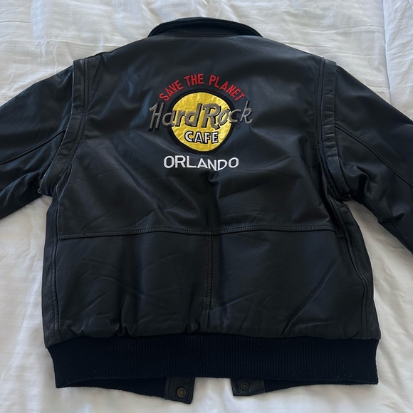 Hard Rock Cafe | Jackets & Coats | Vintage Hard Rock Leather Jacket ...